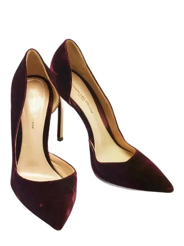 GIANVITO ROSSI D'orsay Suede Pumps - Red