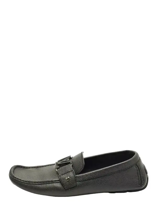 LOUIS VUITTON Monte Carlo Leather Loafers - Grey