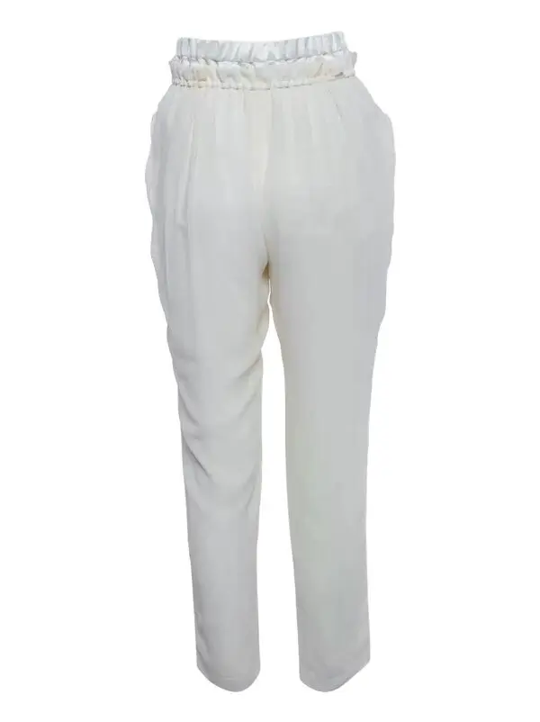 Roberto Cavalli Chiffon Cropped Trousers - Neutrals