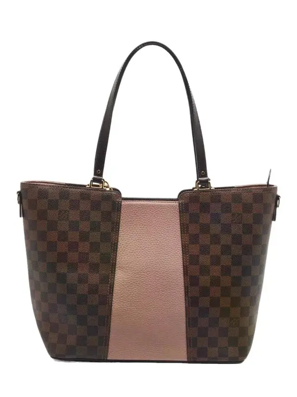 LOUIS VUITTON 2017 Jersey Magnolia Damier Ebene Tote Bag - Brown