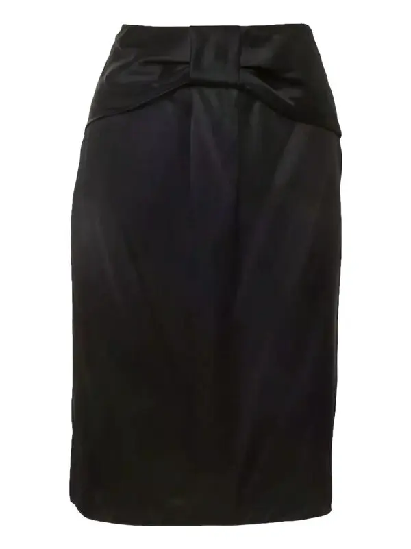 Dolce & Gabbana Satin Bow Accent Mini Skirt - Black