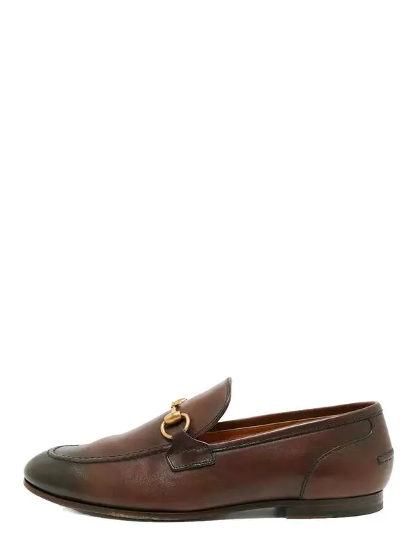 Gucci Jordaan Horsebit Loafers - Brown