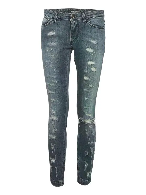 Dolce & Gabbana Denim Distressed Jeans - Blue
