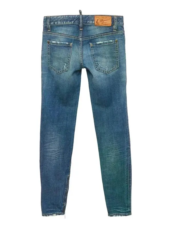 Dsquared2 Distressed Slim-fit Jeans - Blue
