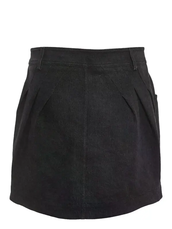 Dior Pleated Denim Mini Skirt - Grey