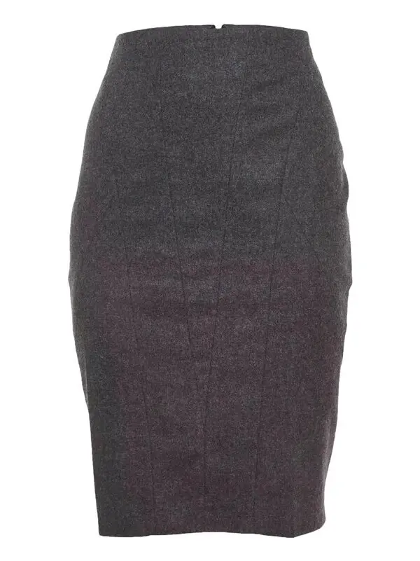 Brunello Cucinelli Felt Pencil Mini Skirt - Grey