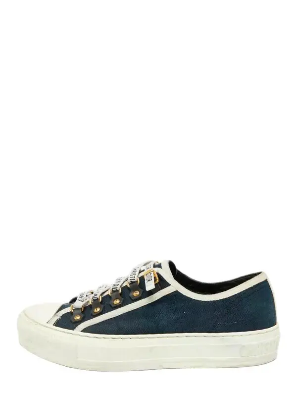 Dior Navy Canvas Walk'n' Sneakers - Blue