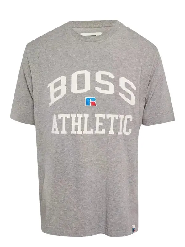 BOSS Logo-appliqué T-shirt - Grey