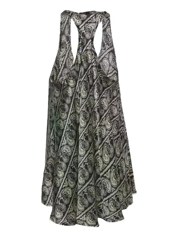Pierre Balmain Paisley Print Sleeveless Blouse - Black