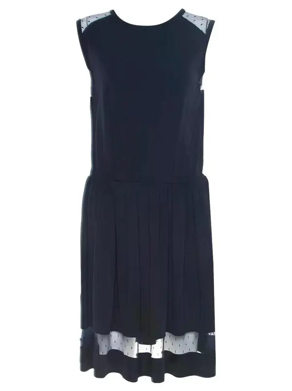 Red Valentino Lace-panel Pleated Mini Dress - Blue