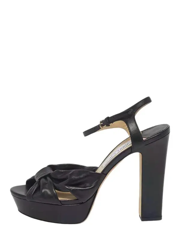 JIMMY CHOO Heloise Knot Sandals - Black