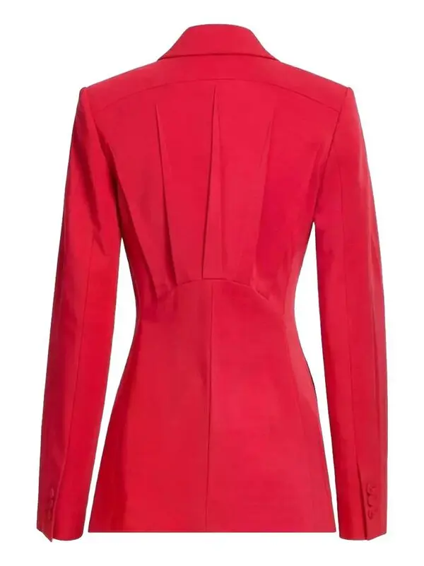 Elie Saab Cady Double-breasted Tailored Blazer - Red