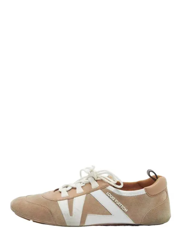LOUIS VUITTON Paneled Leather Sneakers - Neutrals