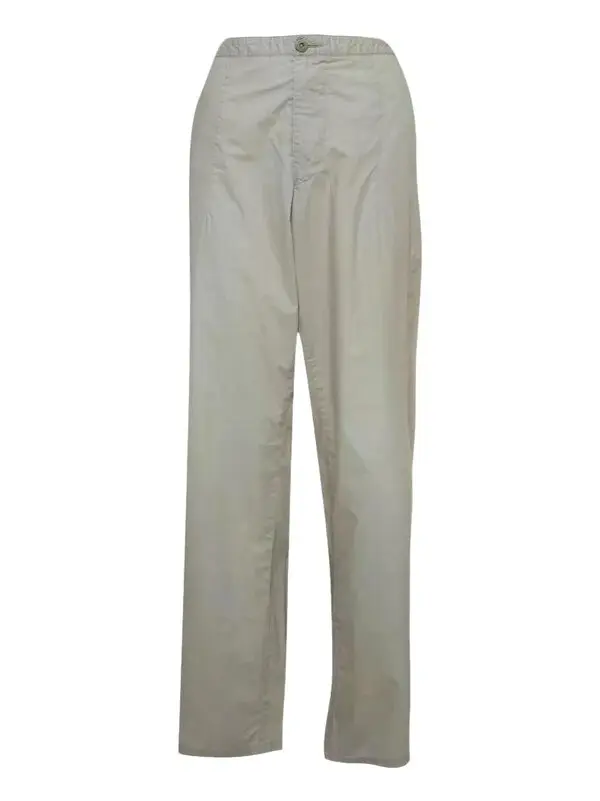 BOSS Straight Leg Cotton Trousers - Grey