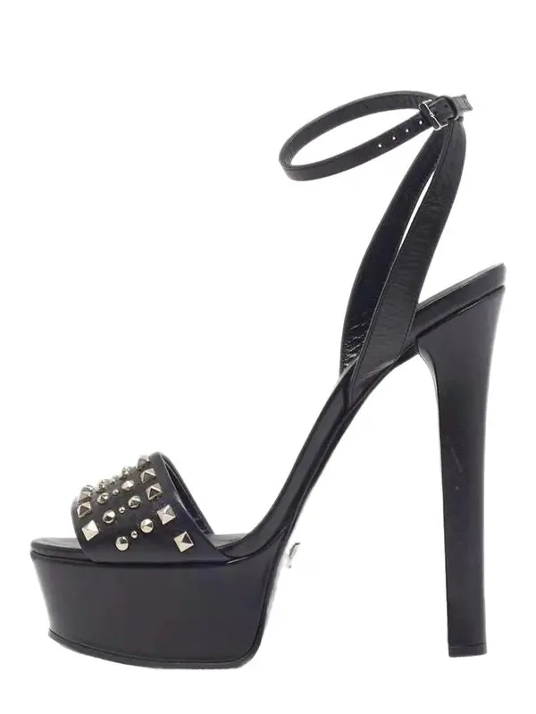 Gucci Leila Studded Platform Sandals - Black