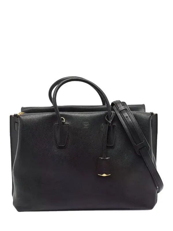 Mcm Milla Leather Tote Bag - Black