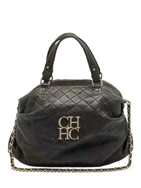 Carolina Herrera Quilted Chain-link Tote Bag - Brown