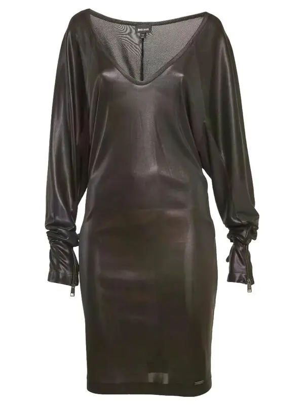 Just Cavalli Zip-cuff Mini Dress - Black
