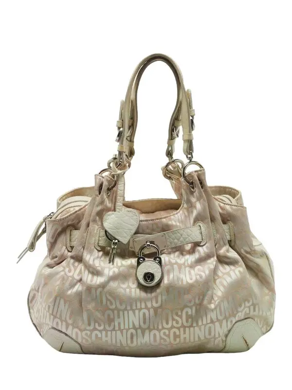 Moschino Padlock Detail Tote Bag - Neutrals