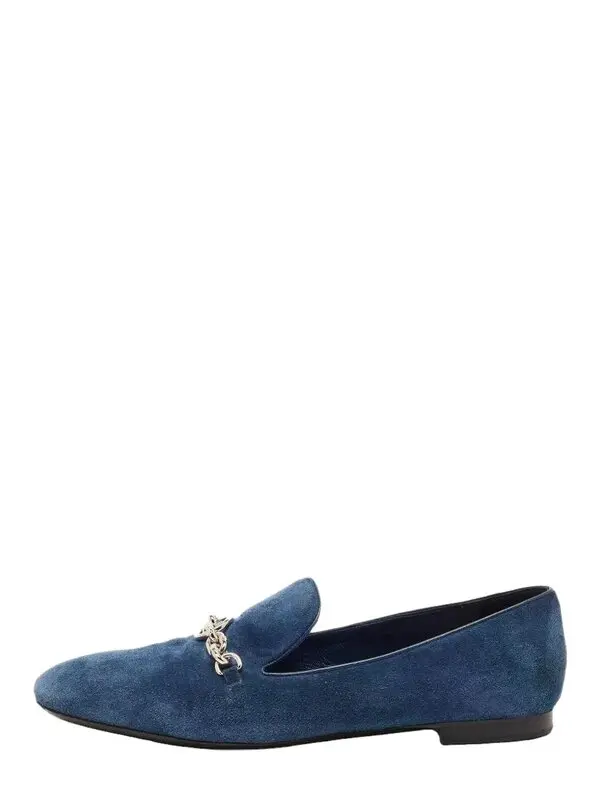 LOUIS VUITTON Embellished Smoking Pumps - Blue