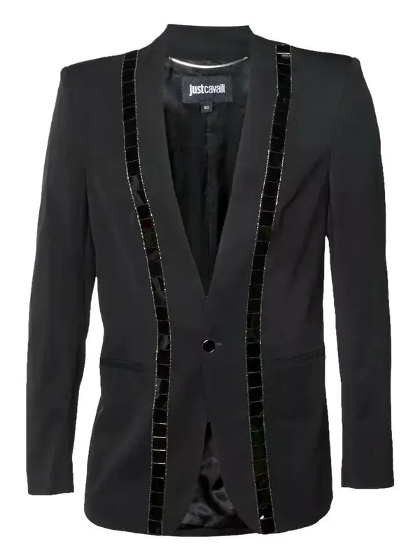 Just Cavalli Embellished Single-breasted Blazer - Black