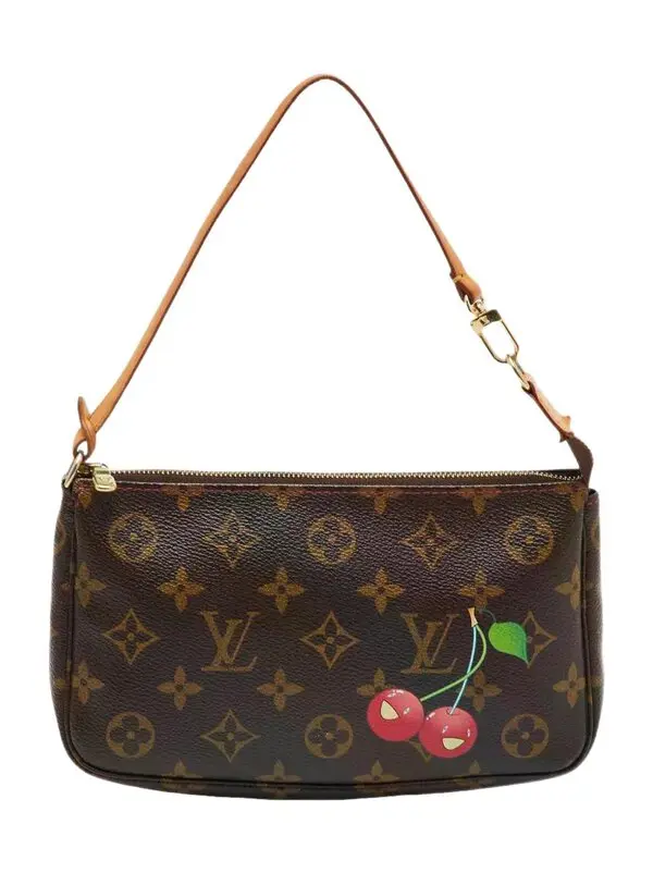 LOUIS VUITTON Cerises Pochette Monogram Handbag - Brown