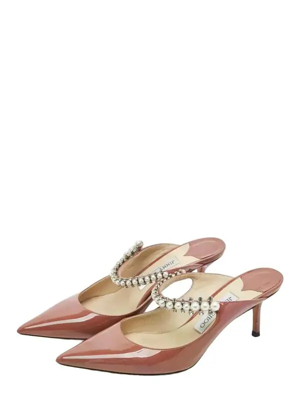 JIMMY CHOO Bing Crystal-embellished Heeled Mules - Brown