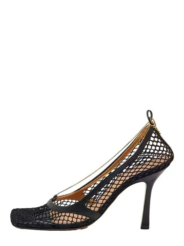 Bottega Veneta Mesh Heeled Pumps - Black