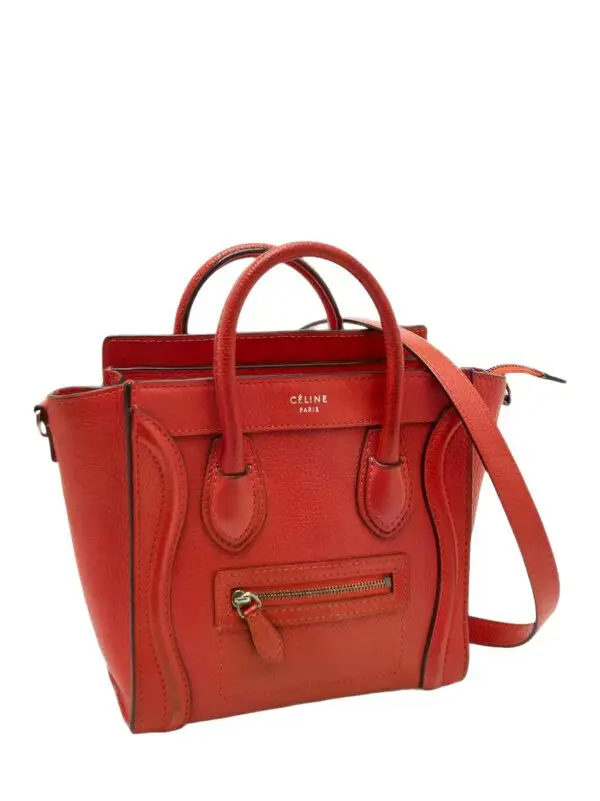 Celine Luggage Nano Tote Bag - Red