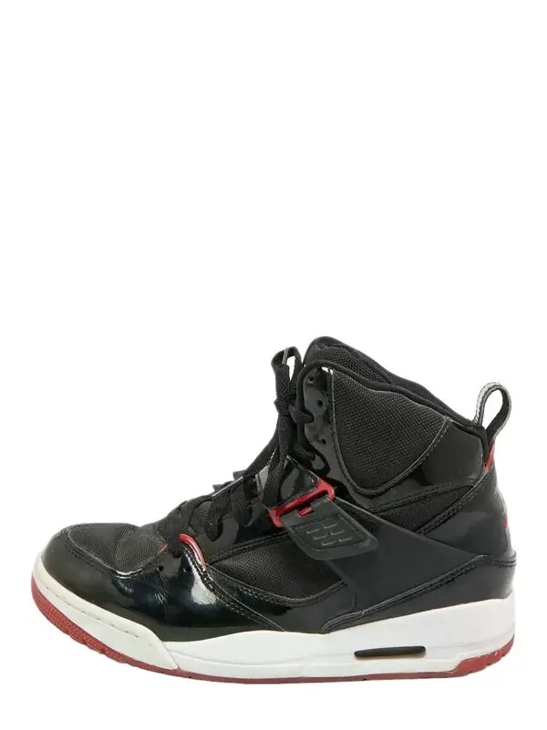 JORDAN Flight 45 Patent Leather Sneakers - Black