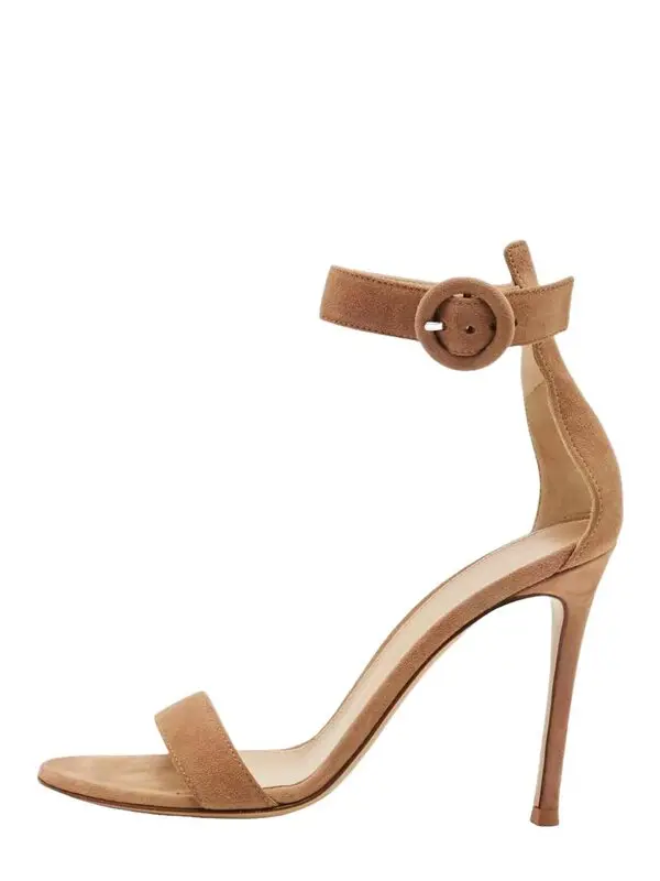 GIANVITO ROSSI Portofino Ankle-strap Heeled Sandals - Neutrals