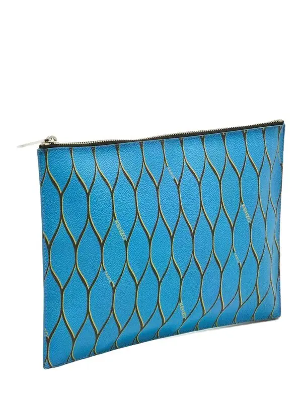 Kenzo Graphic Print Clutch Bag - Blue