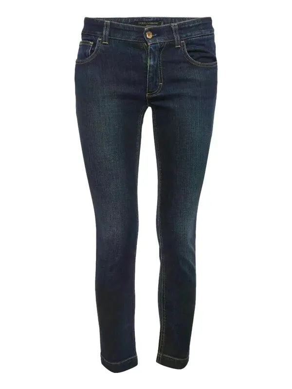 Dolce & Gabbana Cropped Slim-fit Jeans - Blue