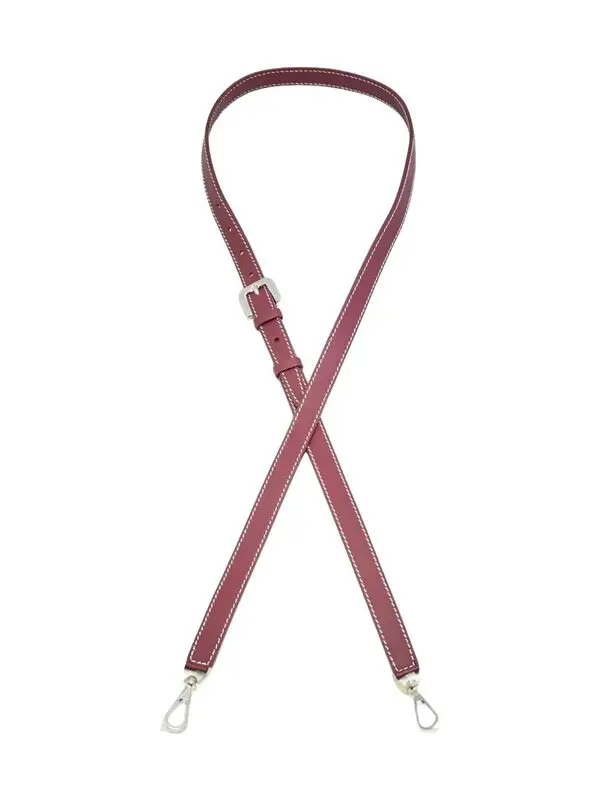 Goyard Pm Adjustable Leather Shoulder Strap With Silver-tone Hardware - Red