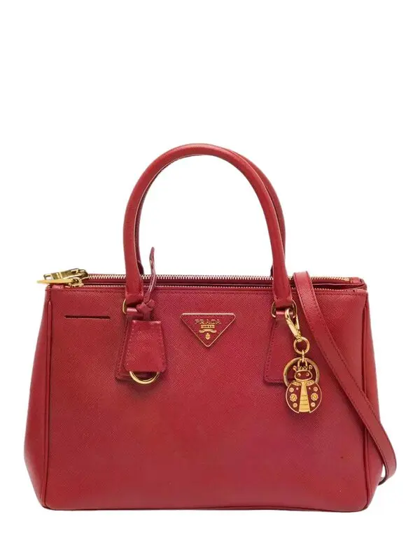 Prada Galleria Saffiano Leather Tote Bag - Red