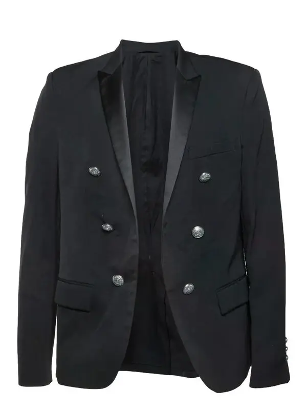 Balmain Double-breasted Open-front Blazer - Black