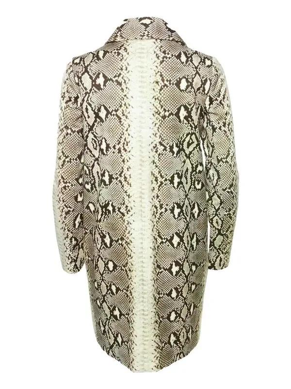Chloé Snake-print Corduroy Coat - Neutrals