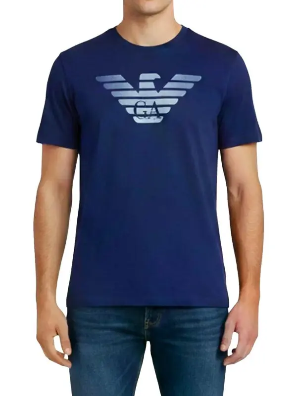 Emporio Armani Logo-print Short-sleeve T-shirt - Blue