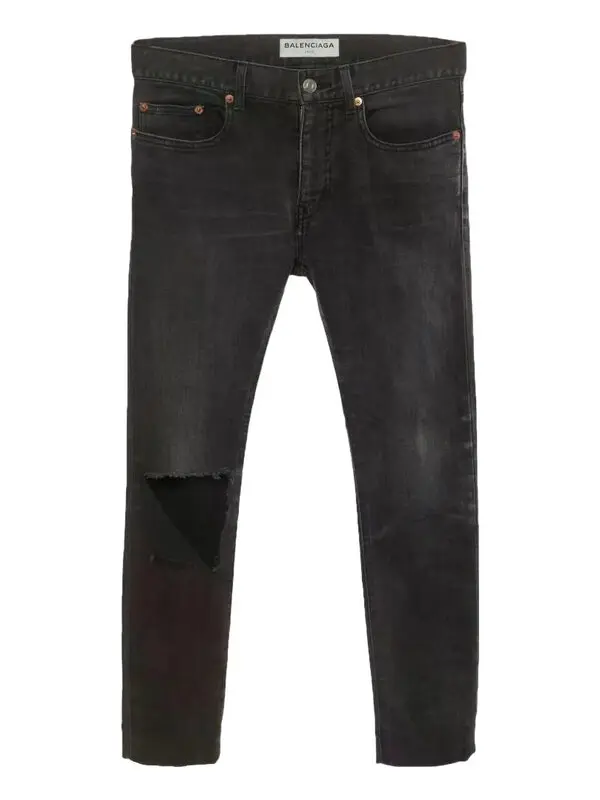 Balenciaga Ripped Skinny Jeans - Grey
