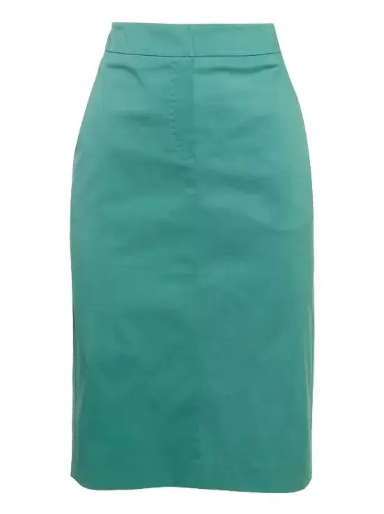 Max Mara Gabardine Knee-length Skirt - Blue