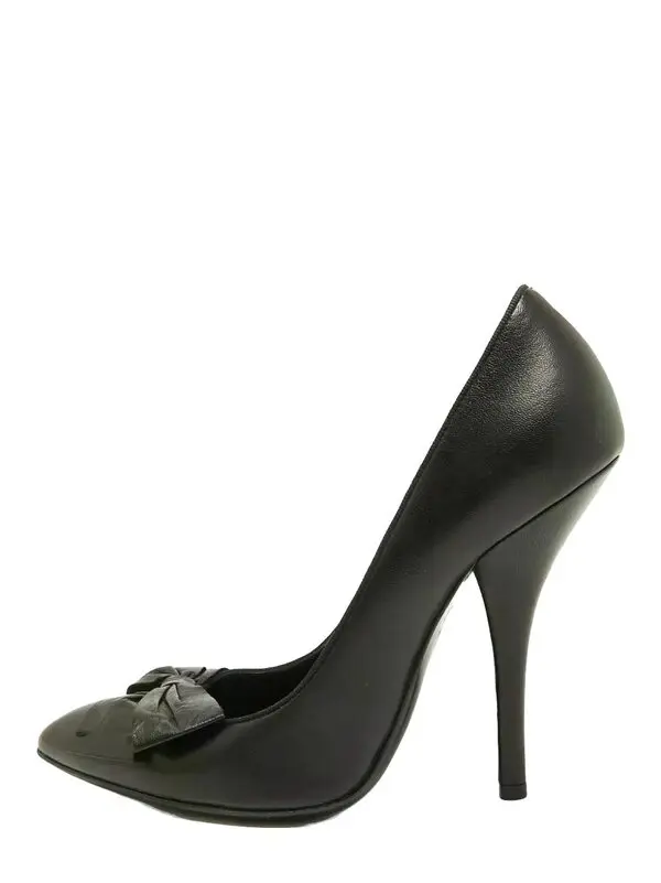 Bottega Veneta Leather Bow Detail Stiletto Pumps - Black