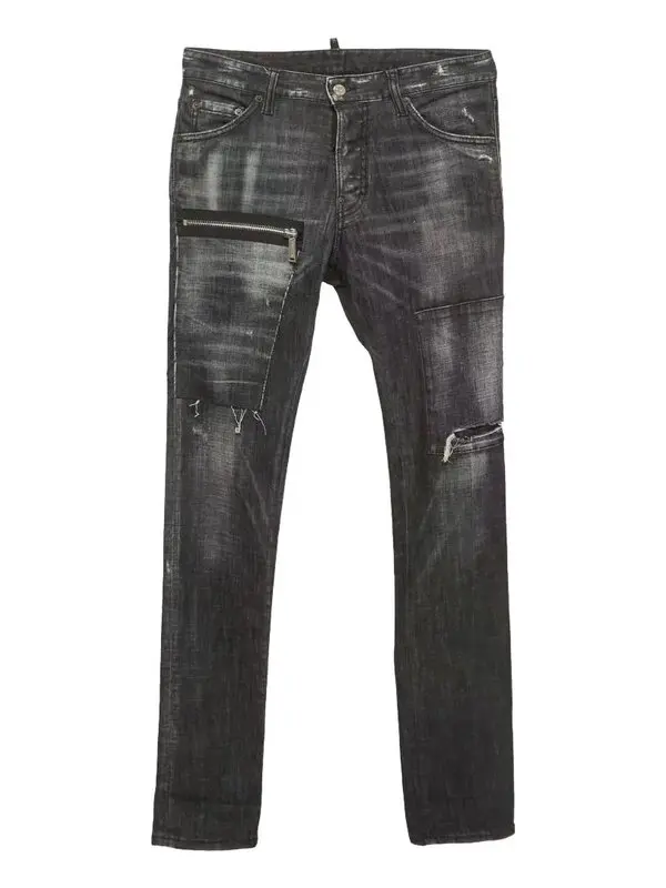 Dsquared2 Cool Guy Distressed Slim-fit Jeans - Grey