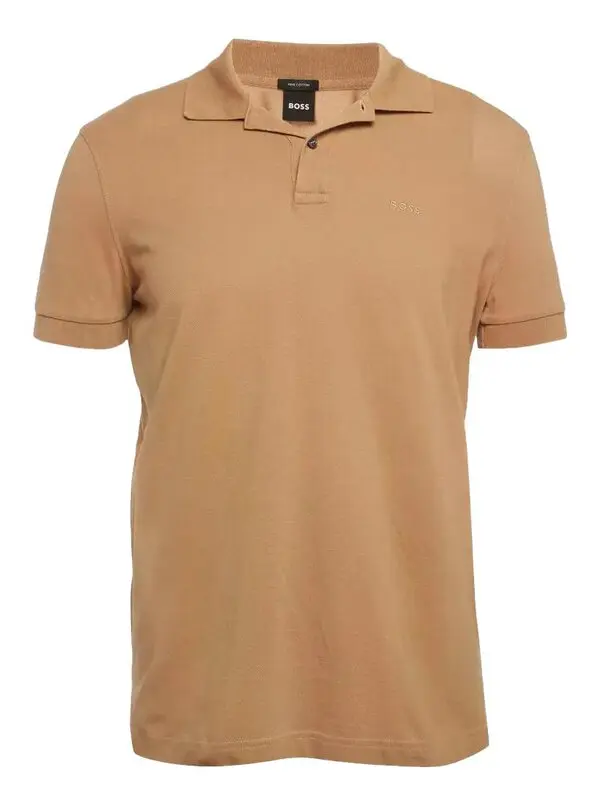BOSS Piqué Knit Polo T-shirt - Neutrals