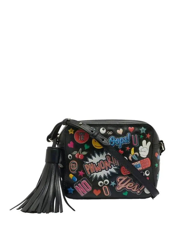 ANYA HINDMARCH Leather Shoulder Bag - Black