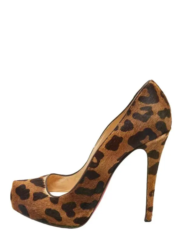CHRISTIAN LOUBOUTIN Leopard-print Platform Stiletto Pumps - Brown