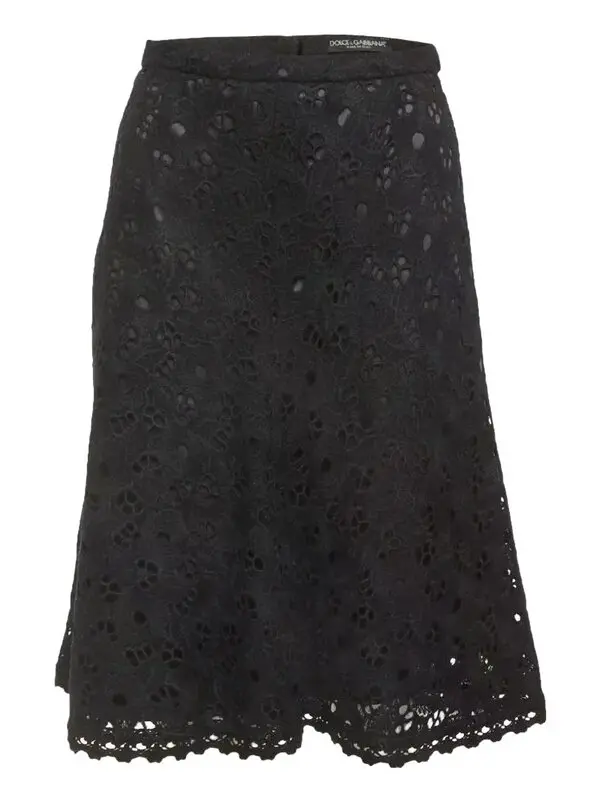 Dolce & Gabbana Lace Mini Skirt - Black