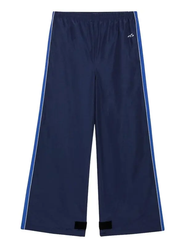 Balenciaga Relaxed Tracksuit Pants With Graphic And Contrast Stripes - Blue