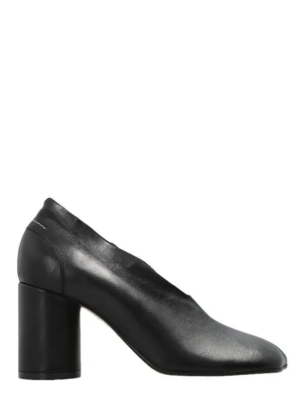 MAISON MARGIELA Square Toe Slip-on Pumps - Black
