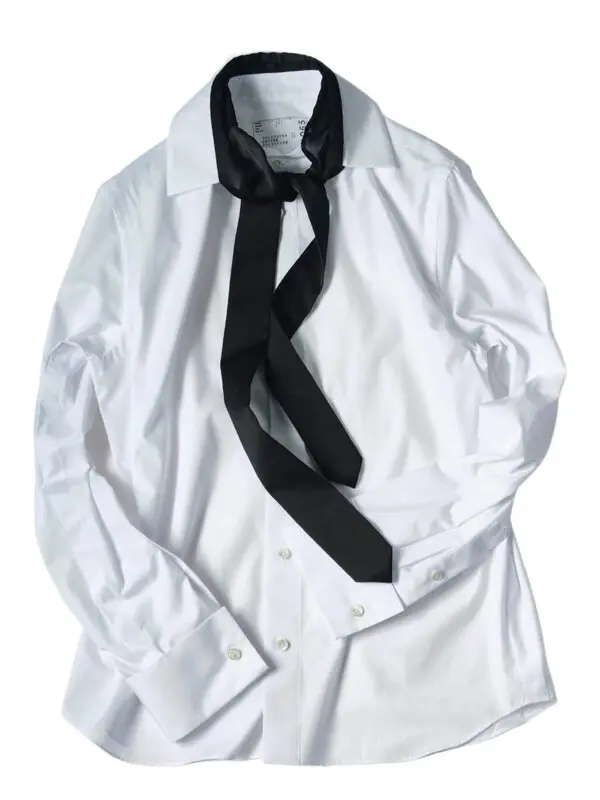 Sacai Long-sleeved Straight-hem Shirt - White
