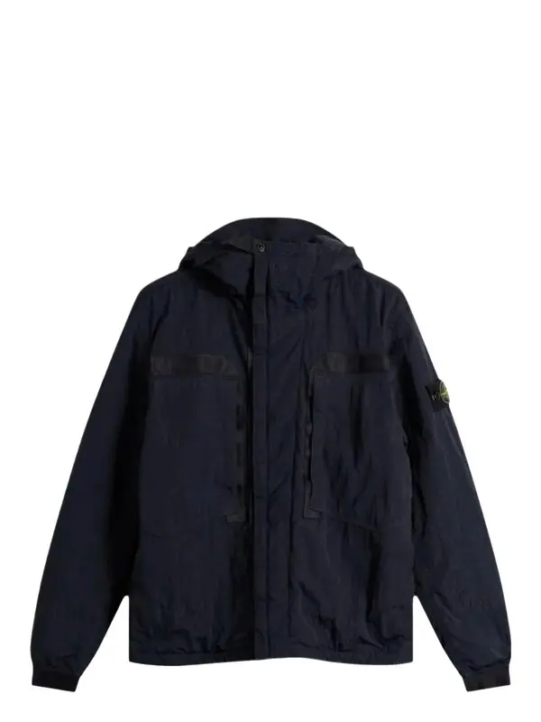 Stone Island Long Sleeve Hooded Jacket - Black